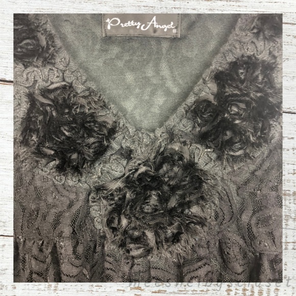 Pretty Angel | Tops | Pretty Angel Black Lace Sleeveless Tunic Tank Top ...